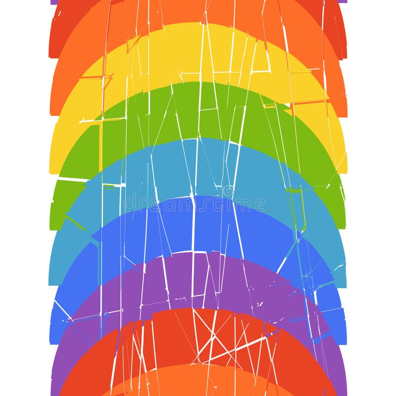 Seamless Vertical Pattern with Rainbow Stock Vector - Illustration of ...