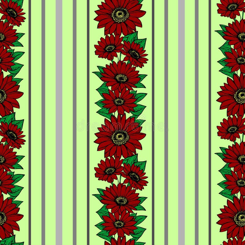 Drawing Flowers Vertical Stripes Stock Photos - Free & Royalty-Free ...