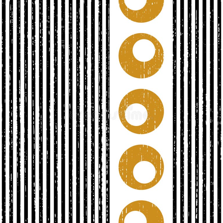 Seamless Vertical Stripe and Circle Pattern Stock Vector - Illustration ...
