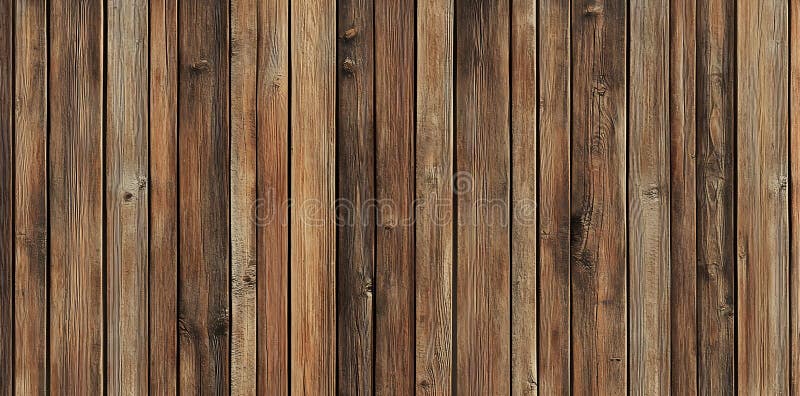 Seamless Vertical Wooden Plank Texture on Middle-Brown Background Stock ...