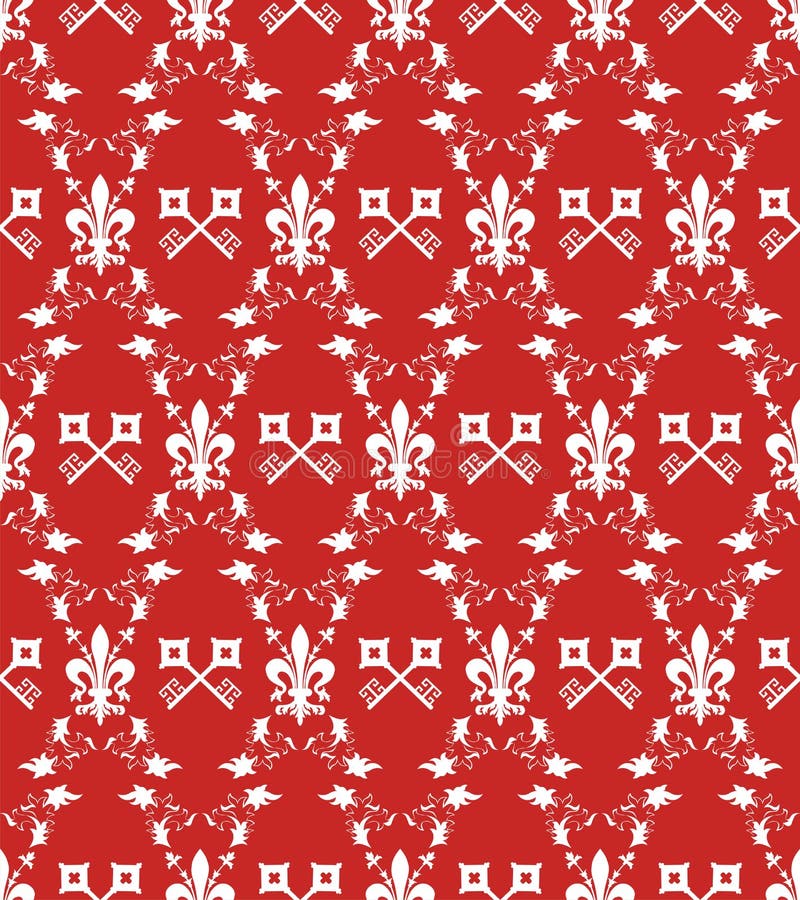 Damask (Victorian) Seamless Pattern Stock Vector - Illustration of ...