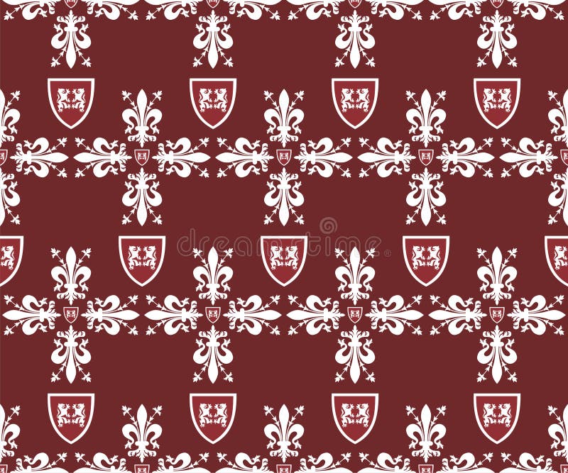 Seamless Victorian Royal Texture with Fleur-de-lis Stock Vector ...