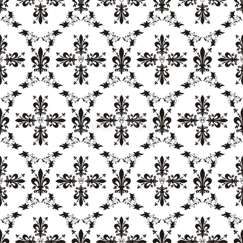 Seamless Victorian Royal Texture with Fleur-de-lis Stock Vector ...