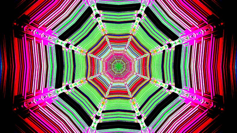 Colorful Tunnel Video Loop Creates a Mesmerizing Visual Experienc Stock ...