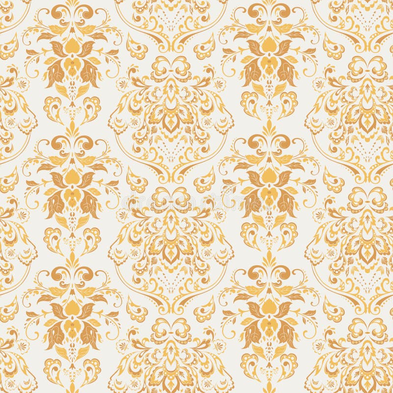 Seamless Vintage Wallpaper. Vector Background for Textile Design. Stock ...