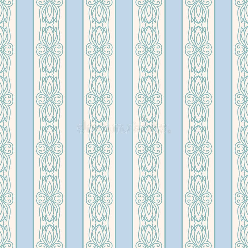 Seamless Vintage Blue Pattern Background Stock Vector - Illustration of ...