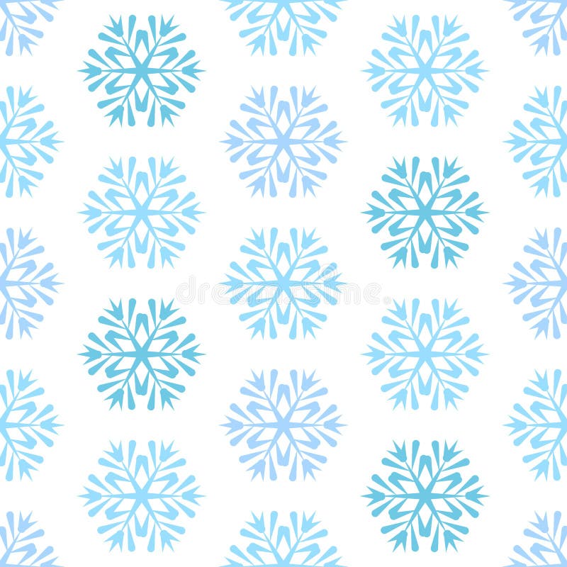 Seamless Blue Winter Pattern with Diamond of Dots and Snowflakes Stock ...