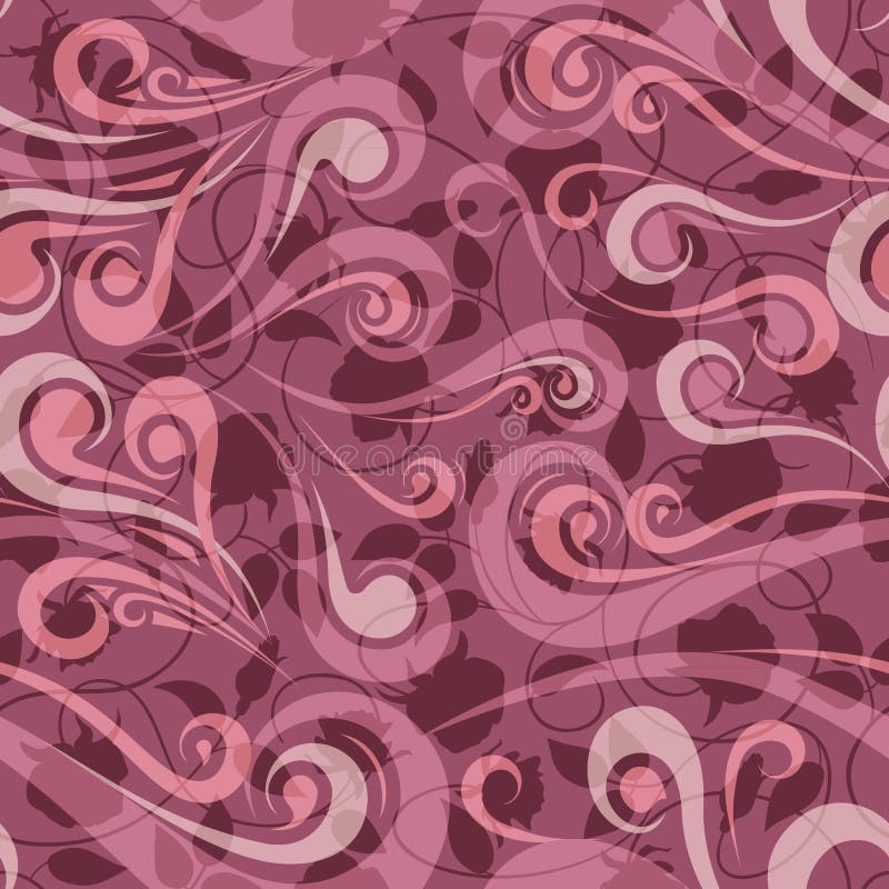 Seamless Vintage Curly Pattern Stock Vector - Illustration of elegance ...