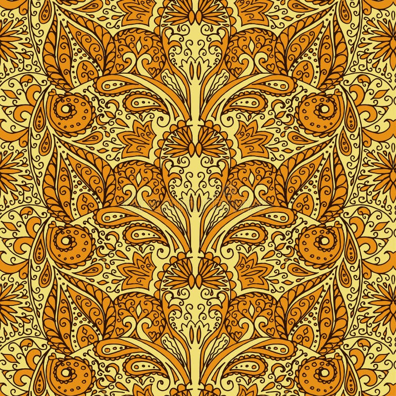 Seamless with Vintage Floral Pattern Stock Vector - Illustration of ...