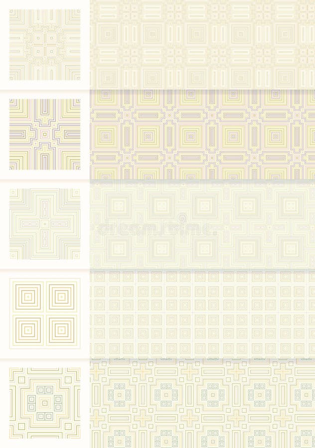 Seamless Vintage Geometric Pattern. Stock Vector - Illustration of ...