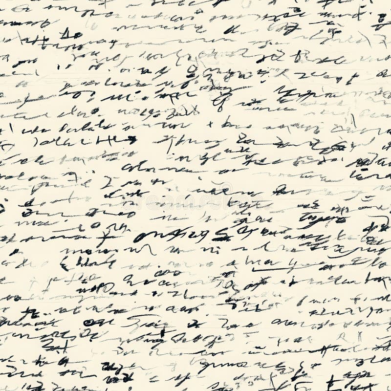 Seamless Vintage Handwriting Pattern on Aged Paper Texture Stock Photo ...