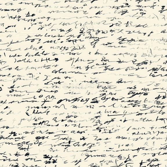 Seamless Vintage Handwriting Pattern on Aged Paper Texture Stock Photo ...