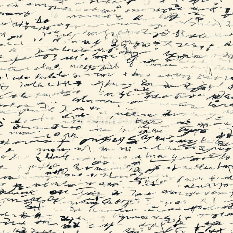 Seamless Vintage Handwriting Pattern on Aged Paper Texture Stock Photo ...