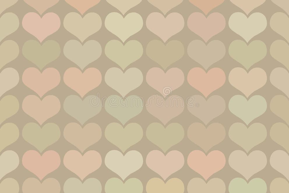 Seamless Vintage Heart Pattern Background Stock Vector - Illustration ...