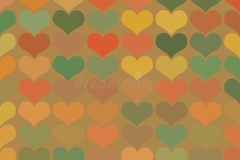 Seamless Vintage Heart Pattern Background Stock Vector - Illustration ...