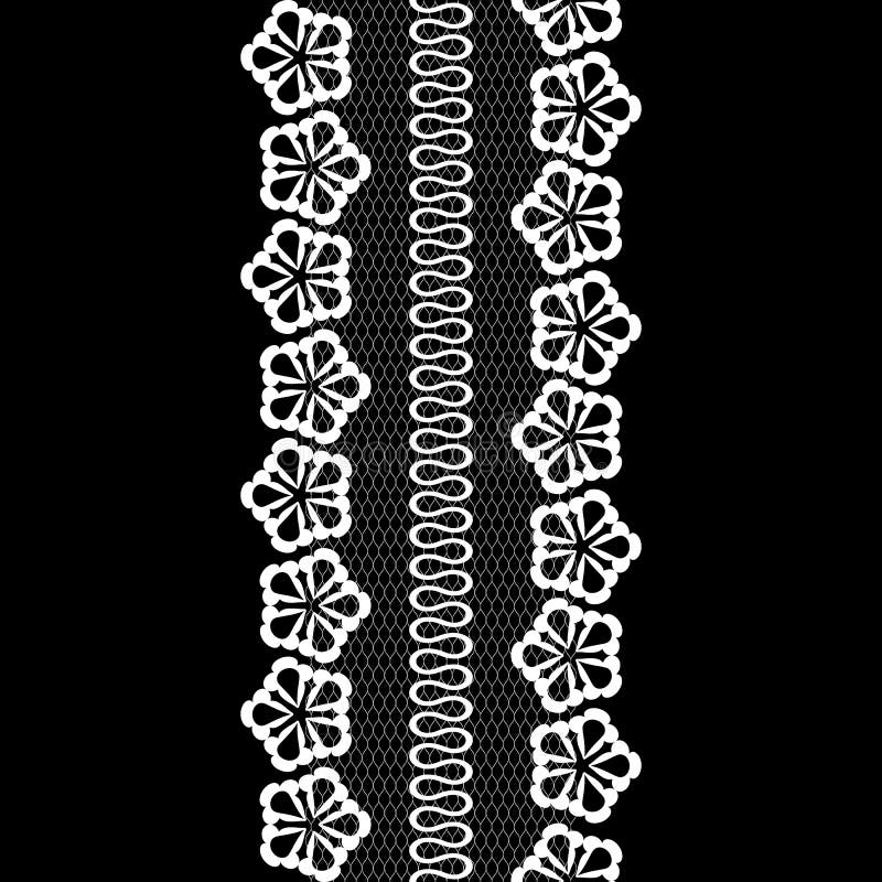 Seamless Vintage Lace Pattern, Black and White Stock Illustration ...