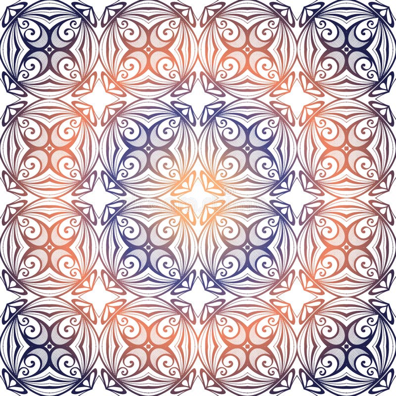 Seamless Vintage Lace Pattern (Vector) Stock Vector - Illustration of ...