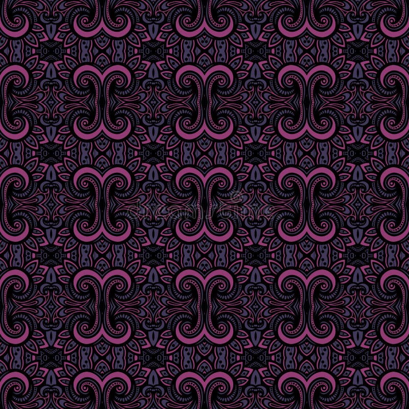 Seamless Vintage Lace Pattern (Vector) Stock Vector - Illustration of ...