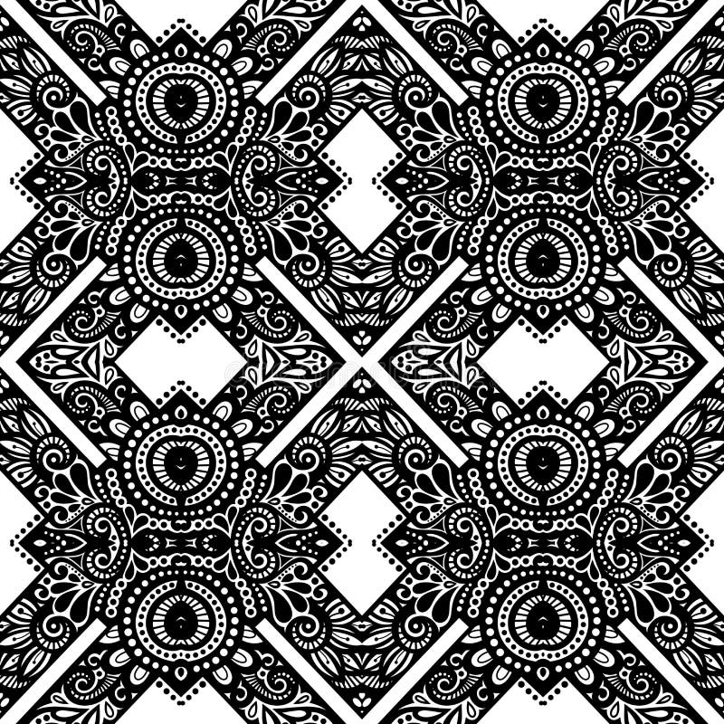 Seamless Vintage Lace Pattern (Vector) Stock Vector - Illustration of ...