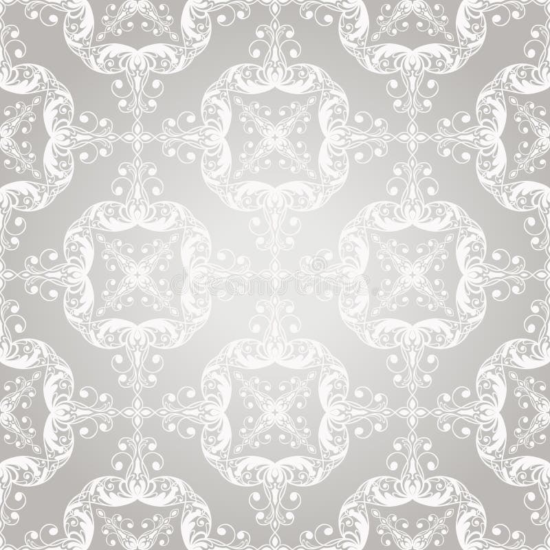 Seamless Vintage Lacy Floral Pattern Stock Vector - Illustration of ...