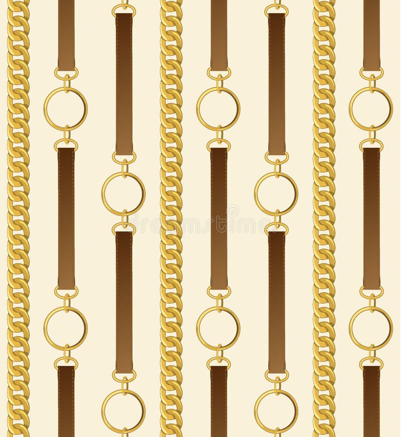 Gold Chain Isolated. Vector Necklace Stock Vector - Illustration of ...