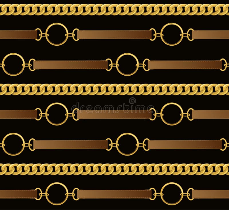 Gold Chain Isolated. Vector Necklace Stock Vector - Illustration of ...