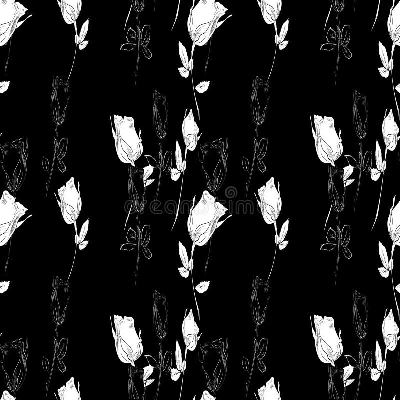 Roses Thorns Pattern Stock Illustrations – 345 Roses Thorns Pattern ...