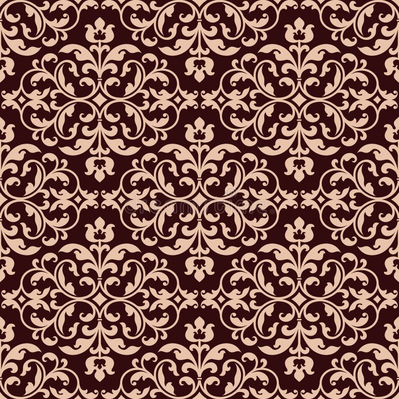 Seamless vintage pattern stock vector. Illustration of floral - 63533771