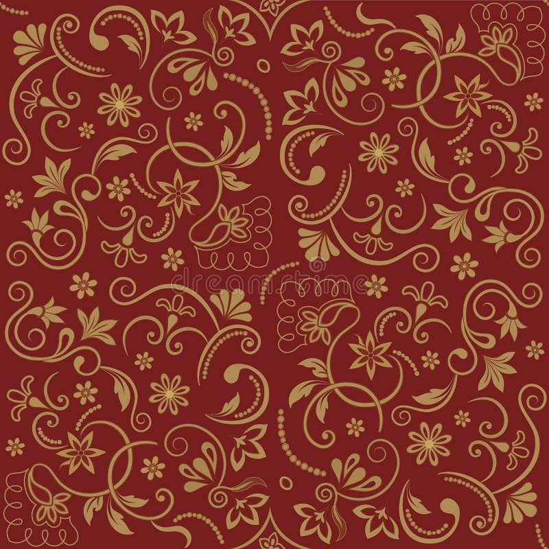 Seamless Vintage Pattern stock vector. Illustration of fabric - 88844554