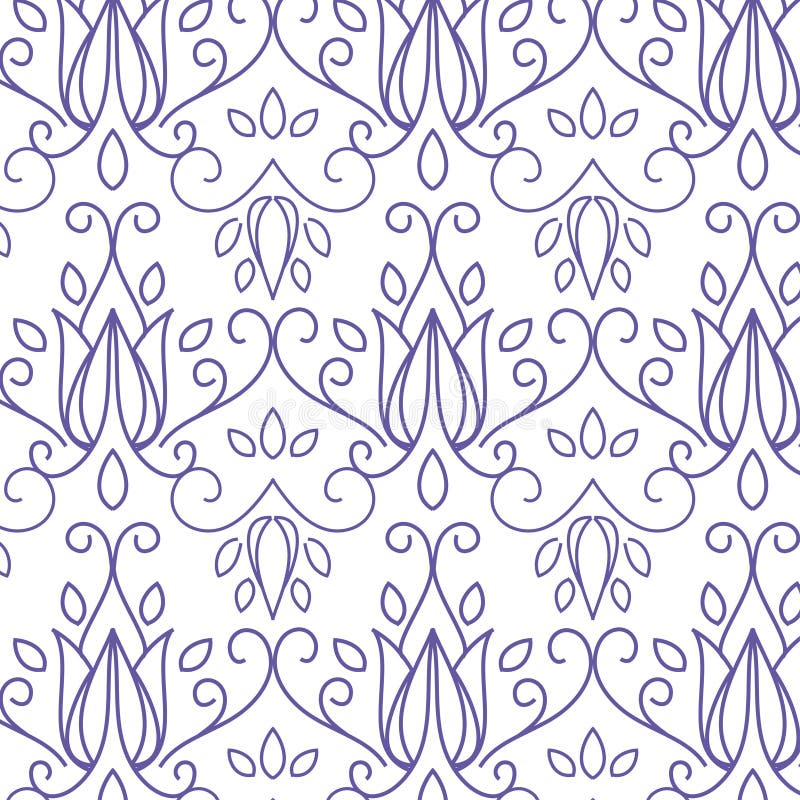Seamless with Vintage Pattern Stock Vector - Illustration of beautiful ...