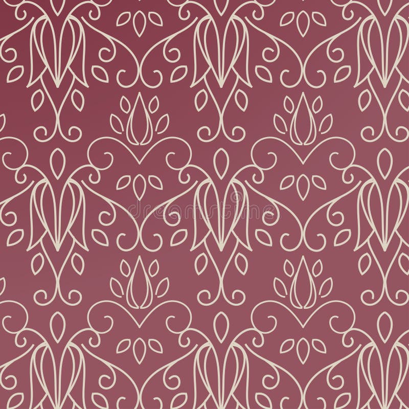 Seamless with Vintage Pattern Stock Vector - Illustration of love ...