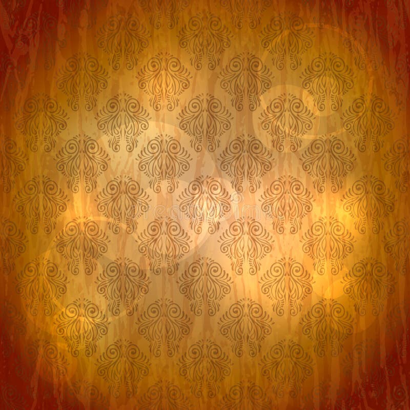 Seamless Vintage Pattern on Old Paper Texture Stock Vector ...