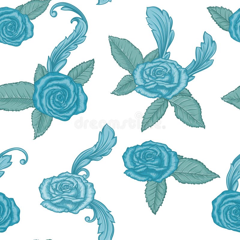 Seamless vintage pattern stock vector. Illustration of beauty - 41812308