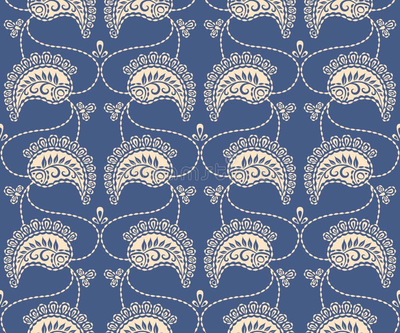 Seamless vintage pattern stock vector. Illustration of graphic - 76189687