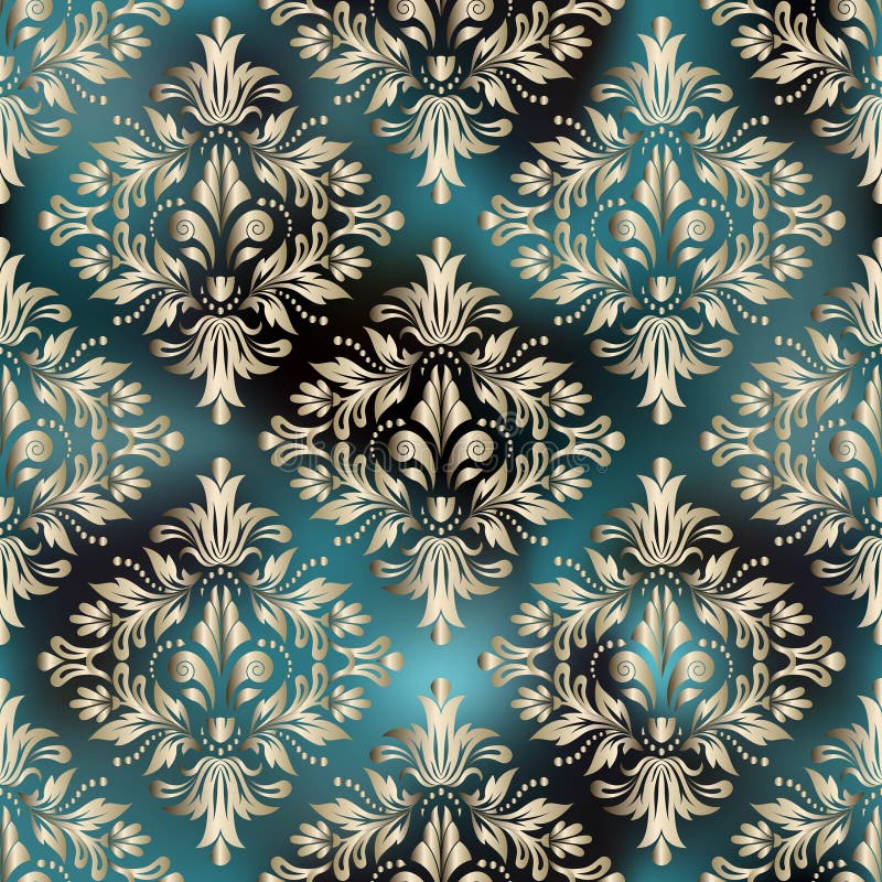 Seamless Vintage Pattern. Vector Seamless Border in Victorian Style. Classic Vintage Background ...