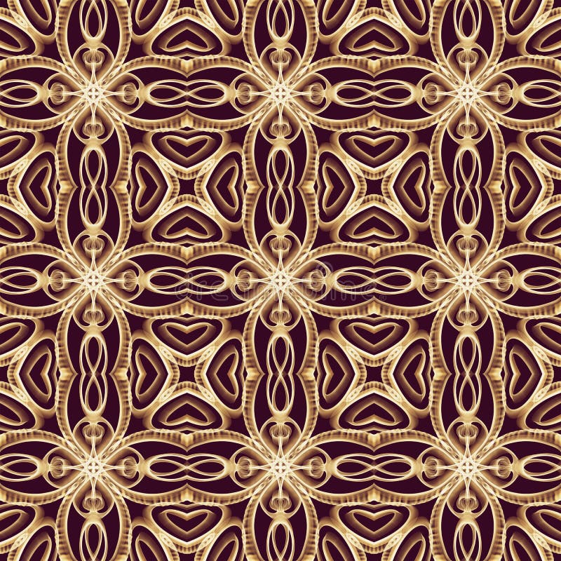 Seamless Vintage Royal Pattern Stock Illustration - Illustration of ...