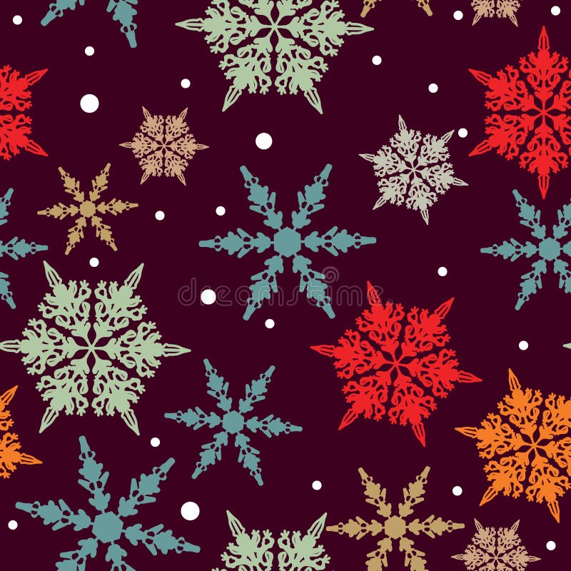 Seamless Purple Christmas Pattern Stock Vector - Illustration of humor ...