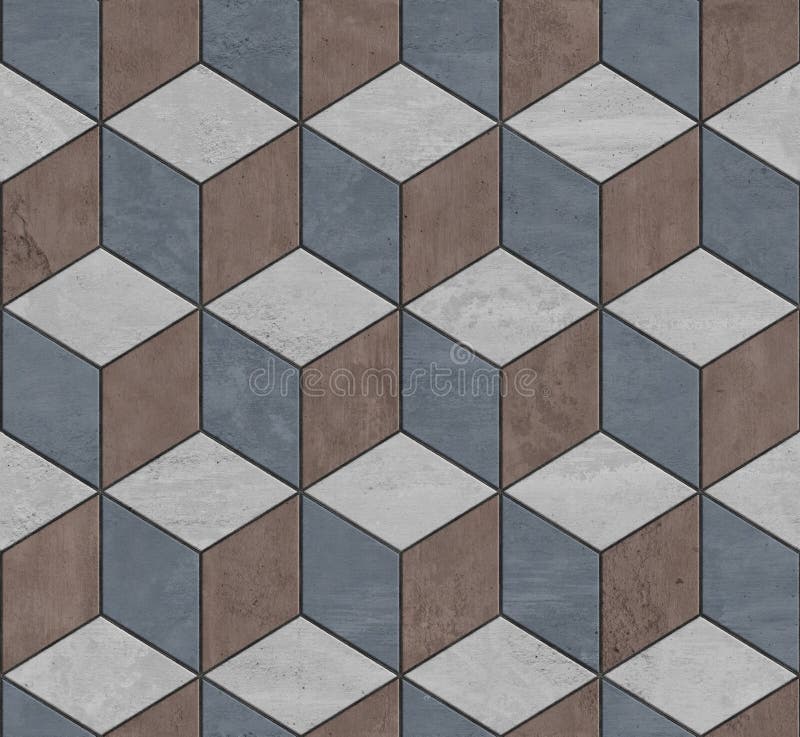 Seamless Vintage Tiles Texture Stock Illustration - Illustration of ...