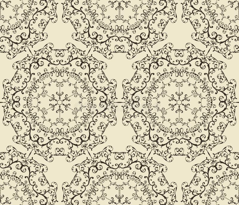 Seamless Vintage Wallpaper stock vector. Illustration of christmas ...