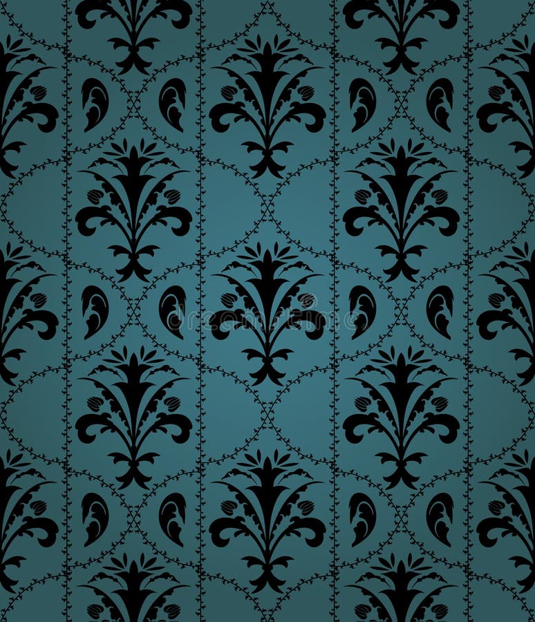 Seamless vintage wallpaper stock vector. Illustration of lace - 49185409