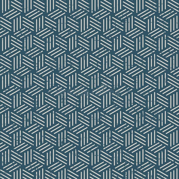 Seamless Vintage Worn Out 3D Line Box Pattern Background. Stock Vector ...