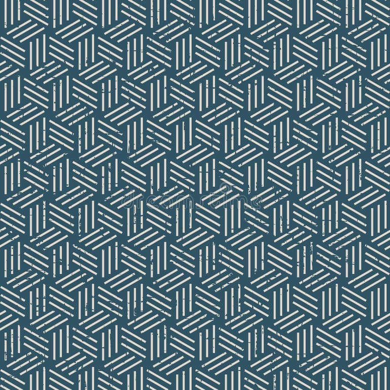 Seamless Vintage Worn Out 3D Line Box Pattern Background. Stock Vector ...