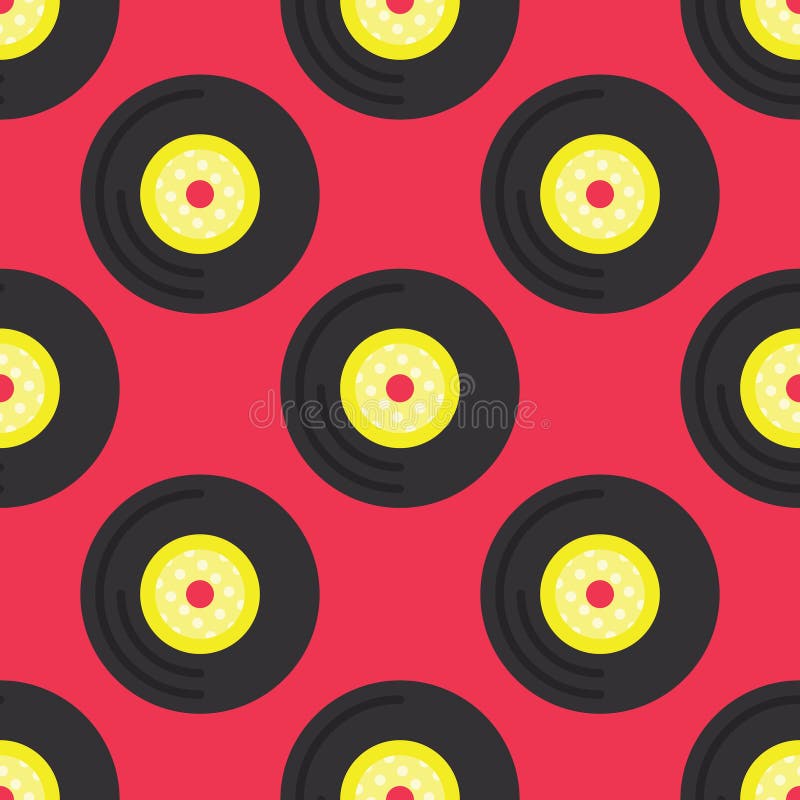 Seamless Vinyl Records Pattern or Background Stock Vector ...