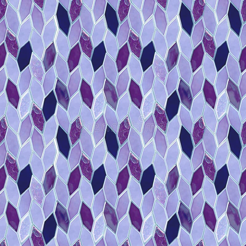 Seamless Violet Pattern Made of Precious Shiny Tiles, Ceramic Stock ...