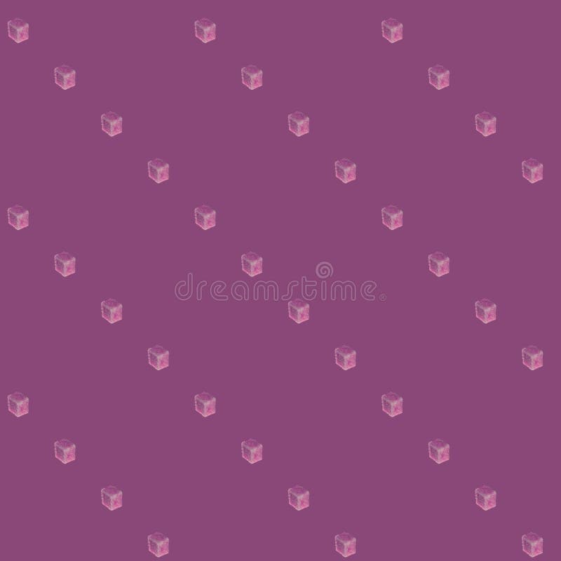 Seamless Violet Pattern with Sugar Cubes on the Background Stock Photo ...