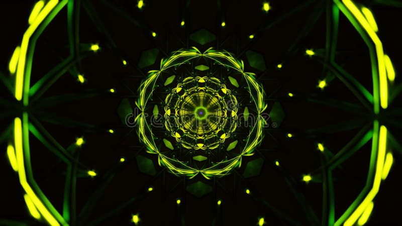 Seamless VJ Loop with Neon Rotations and Dynamic Light Effects Stock ...