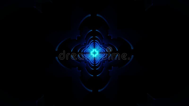 Seamless VJ Loop with Neon Rotating Geometry and Light Pulsations Stock ...