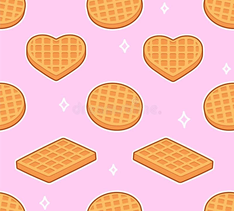 Seamless Waffle Pattern Stock Vector Illustration Of Belgian 223933396