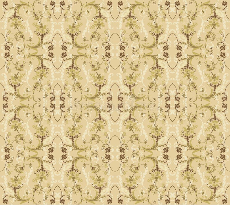 Seamless Wallpaper stock vector. Illustration of floral - 3638790