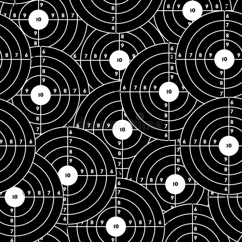 Seamless Wallpaper Black Target Stock Vector - Illustration of play ...